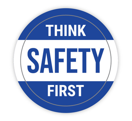 Think Safety First - Hard Hat Sticker | Creative Safety Supply