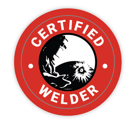Certified Welder - Hard Hat Sticker
