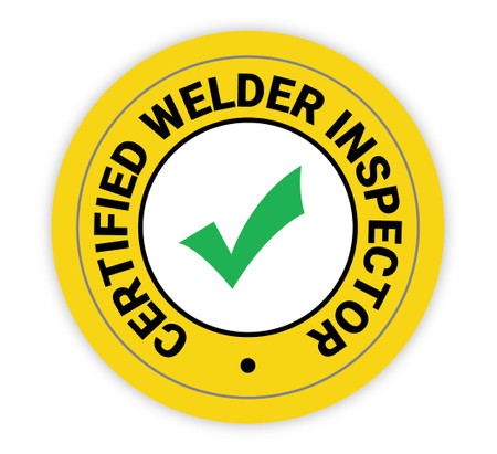 Certified Welder Inspector - Hard Hat Sticker