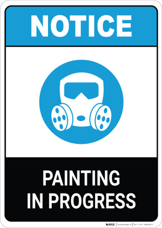 Notice: Painting in Progress ANSI Portrait