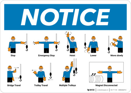 Notice: Overhead Crane Hand Signals Landscape
