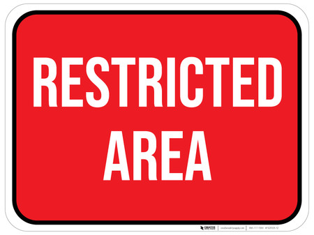 Restricted Area - Floor Sign | Creative Safety Supply