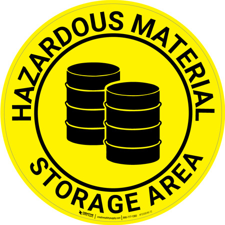Hazardous Material Storage Area - Floor Sign