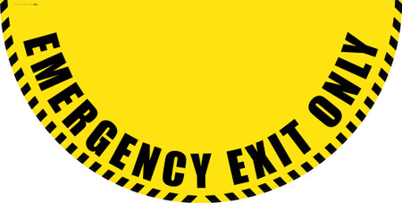 Emergency Exit Only - Yellow Full Swing Door Sign | Creative Safety Supply