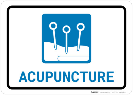 Acupuncture with Icon Landscape - Wall Sign
