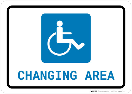 ADA Accessible Changing Area with Icon Landscape - Wall Sign