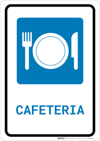 Cafeteria (with Symbol) Portrait - Wall Sign