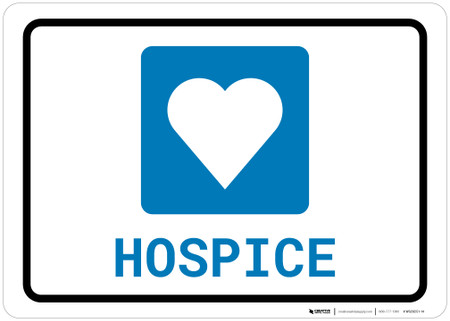 Hospice with Icon Landscape - Wall Sign