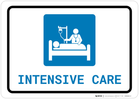 Intensive Care with Icon Landscape - Wall Sign