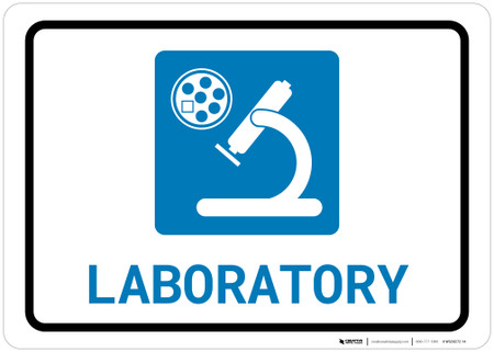 Laboratory with Icon Landscape - Wall Sign