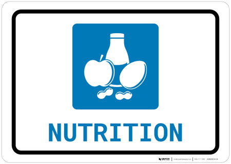Nutrition with Icon Landscape - Wall Sign | Creative Safety Supply