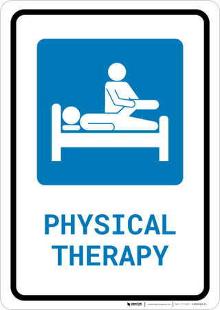 Physical Therapy with Icon Portrait - Wall Sign