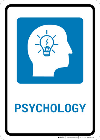 Psychology with Icon Portrait - Wall Sign