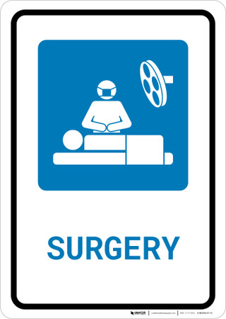 Surgery with Icon Portrait - Wall Sign
