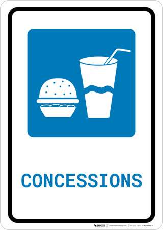 Concessions with Icon Portrait - Wall Sign