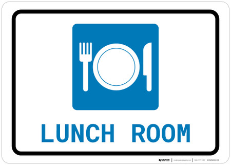 Lunch Room with Icon Landscape - Wall Sign