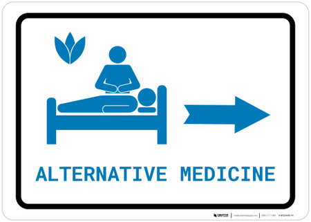 Alternative Medicine Right Arrow with Icon Landscape v2 - Wall Sign