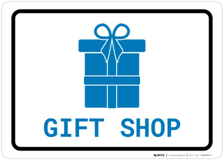 Gift Shop with Icon Landscape v2 - Wall Sign | Creative Safety Supply