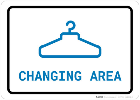 Changing Area with Icon Landscape v2 - Wall Sign | Creative Safety Supply