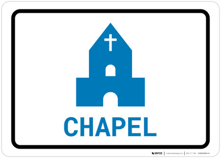 Chapel with Icon Landscape v2 - Wall Sign