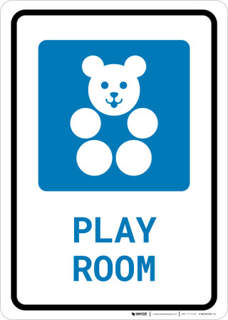 Play Room with Icon Portrait v2 - Wall Sign