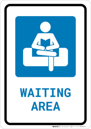 Waiting Area with Icon Portrait v2 - Wall Sign