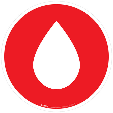 Blood Drop Colored - Floor Sign