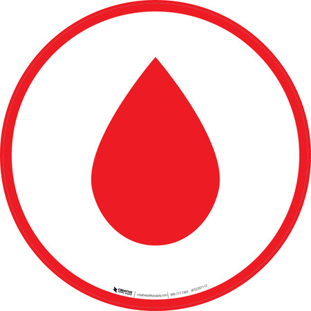 Blood Drop White - Floor Sign
