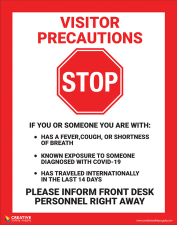 Visitor Precautions - Poster
