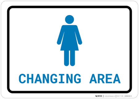 Womens Changing Area with Icon Landscape v2 - Wall Sign