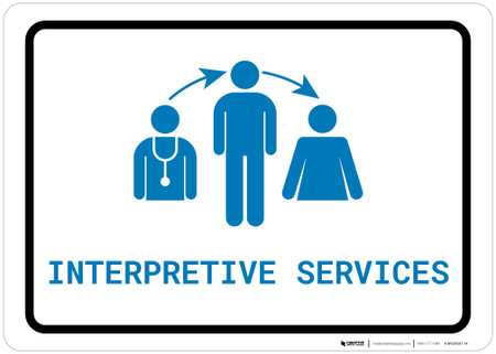 Interpretive Services with Icon Landscape v2 - Wall Sign