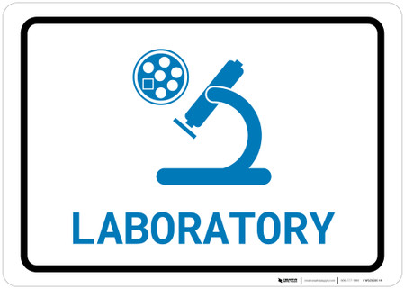 Laboratory with Icon Landscape v2 - Wall Sign