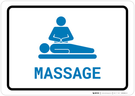 Massage with Icon Landscape v2 - Wall Sign