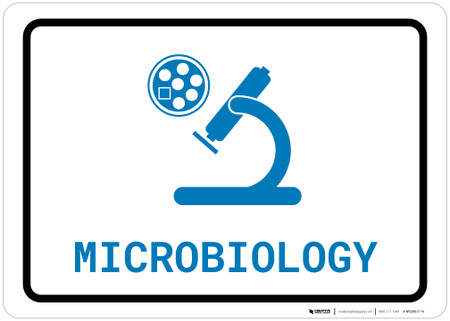 Microbiology with Icon Landscape v2 - Wall Sign