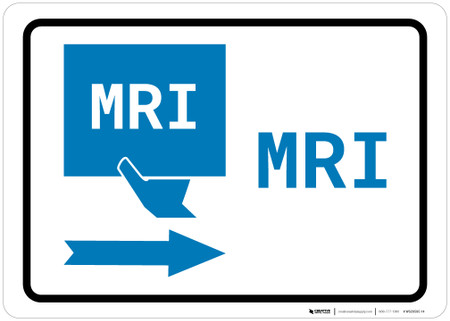 MRI Right Arrow with Icon Landscape v2 - Wall Sign