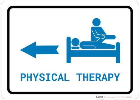 Physical Therapy Left Arrow with Icon Landscape v2 - Wall Sign