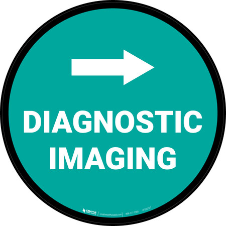 Diagnostic Imaging Arrow Right Circular - Floor Sign