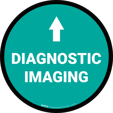 Diagnostic Imaging Arrow Straight Circular - Floor Sign