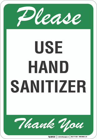 Please Use Hand Sanitizer - Wall Sign