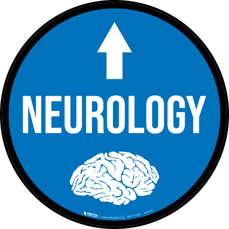 Neurology Arrow Straight Circular - Floor Sign