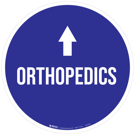 Orthopedics Arrow Straight Circular - Floor Sign
