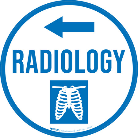 Radiology With Icon Arrow Straight Circular - Floor Sign