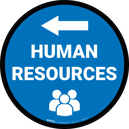 Human Resources Arrow Left Circular - Floor Sign