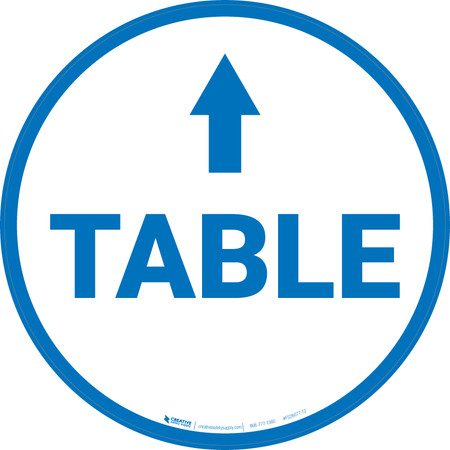 Table Arrow Straight Circular - Floor Sign
