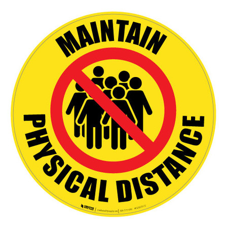 Maintain Physical Distance - Floor Sign