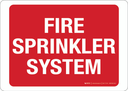 Fire Sprinkler System - Wall Sign