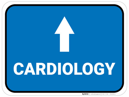 Cardiology Arrow Straight Rectangular - Floor Sign
