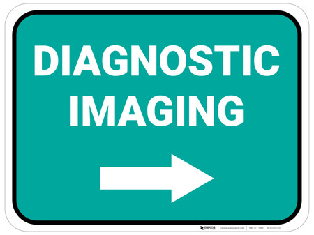 Diagnostic Imaging Arrow Right Rectangular - Floor Sign