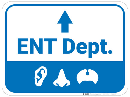 ENT Dept Arrow Straight Rectangular - Floor Sign