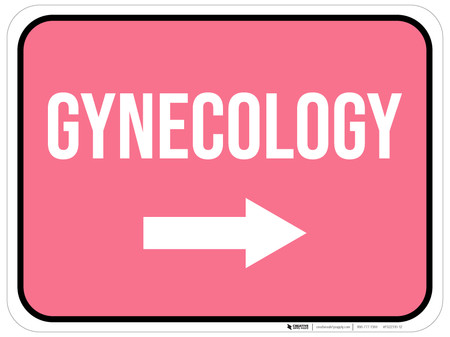 Gynecology Arrow Right Rectangular - Floor Sign